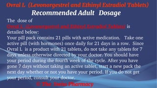 Ovral L (Levonorgestrel and Ethinyl Estradiol Tablets) | PDF