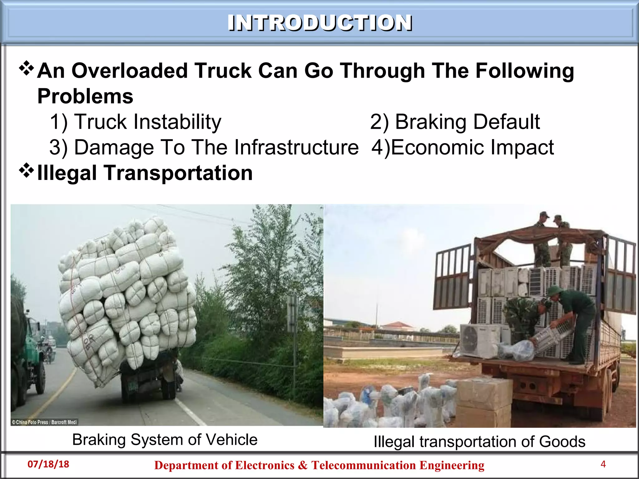 Real time vehicle overload detection and prevention system | PPT