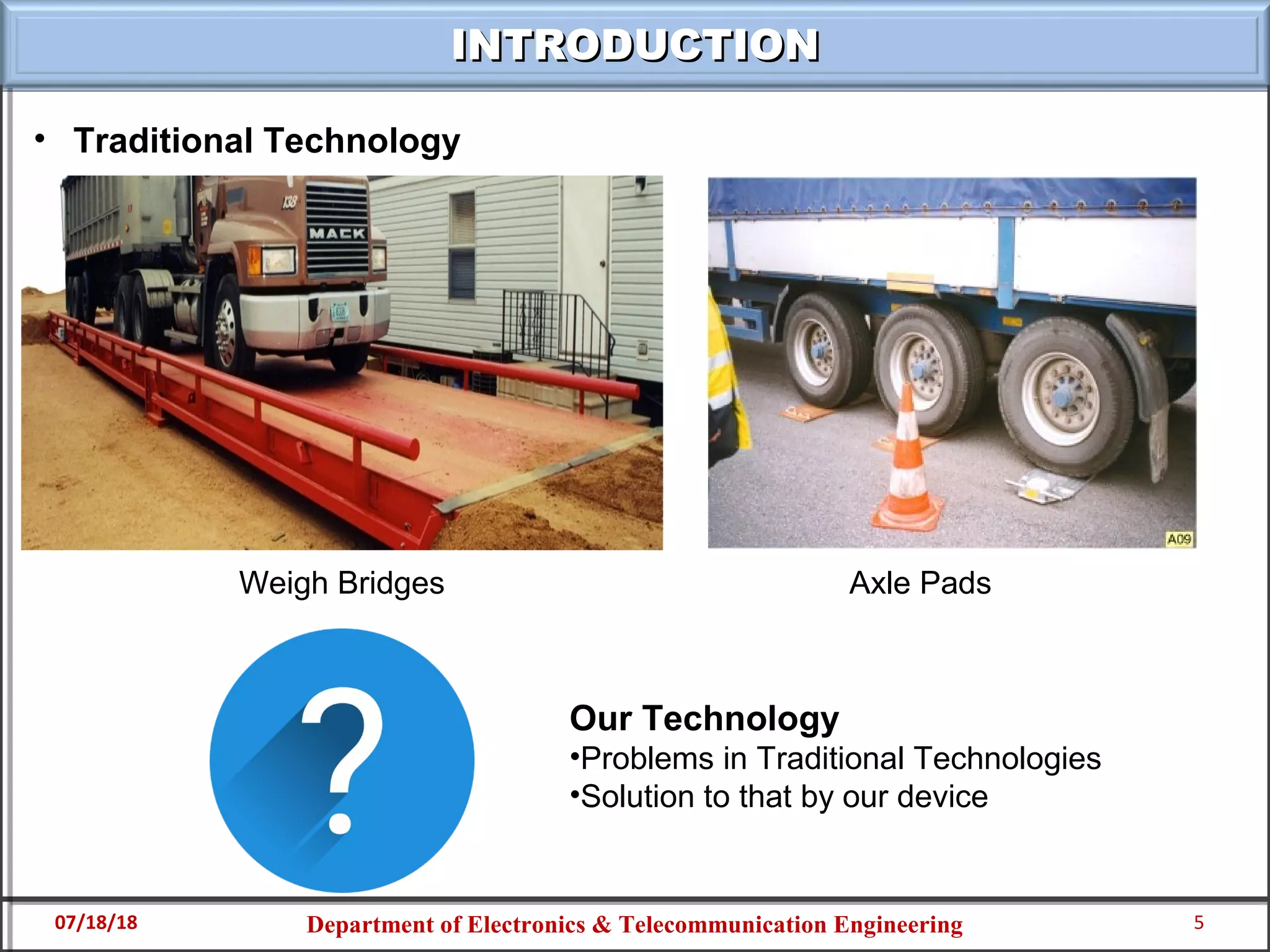 Real time vehicle overload detection and prevention system | PPT