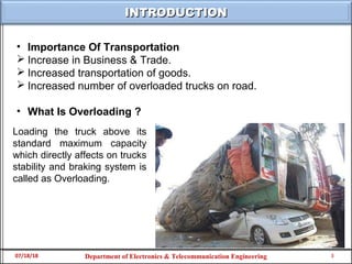 Real time vehicle overload detection and prevention system | PPT