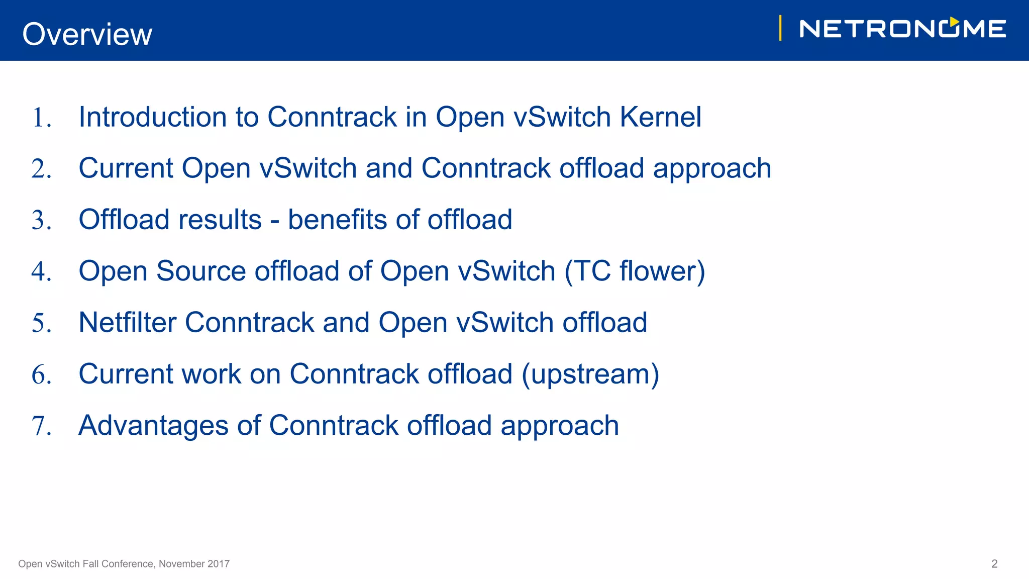Open vSwitch Offload: Conntrack and the Upstream Kernel | PPT