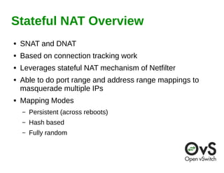 Open vSwitch - Stateful Connection Tracking & Stateful NAT | PDF