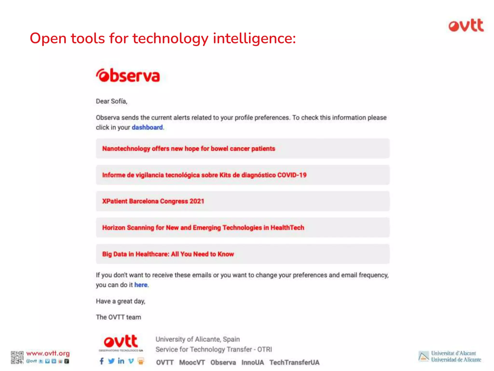 OVTT: Technology intelligence network | PPT