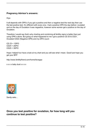 Ovulation Test Positive | PDF
