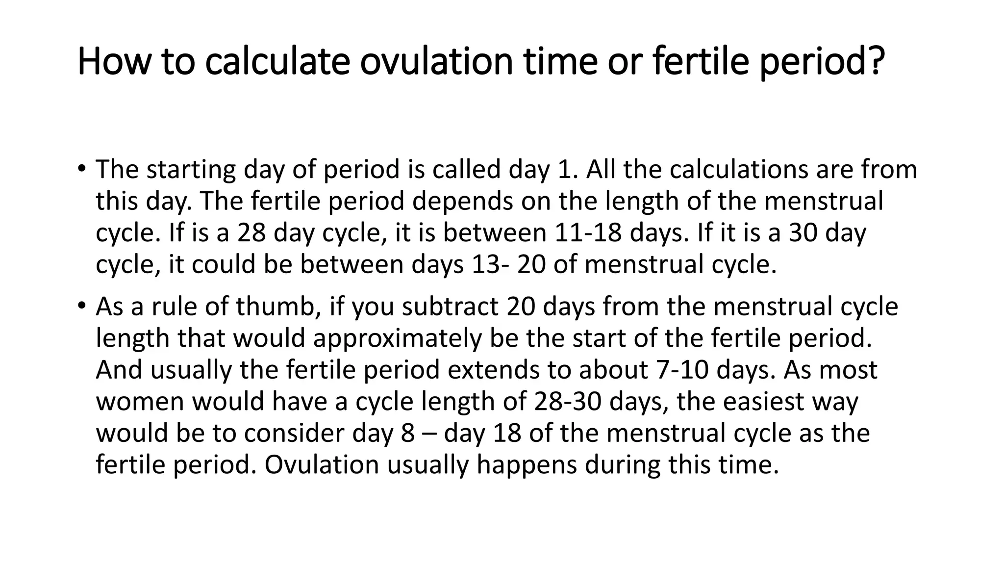 Ovulation calendar | PPT