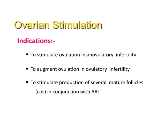 Algorithms for Ovulation induction protocols (Assisted reproductive ...