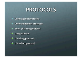 Ovulation induction protocols in ivf cycles. warda | PDF