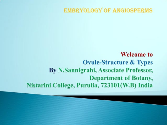 Ovule structure of Plants & Types of Ovules | PDF | Infertility ...