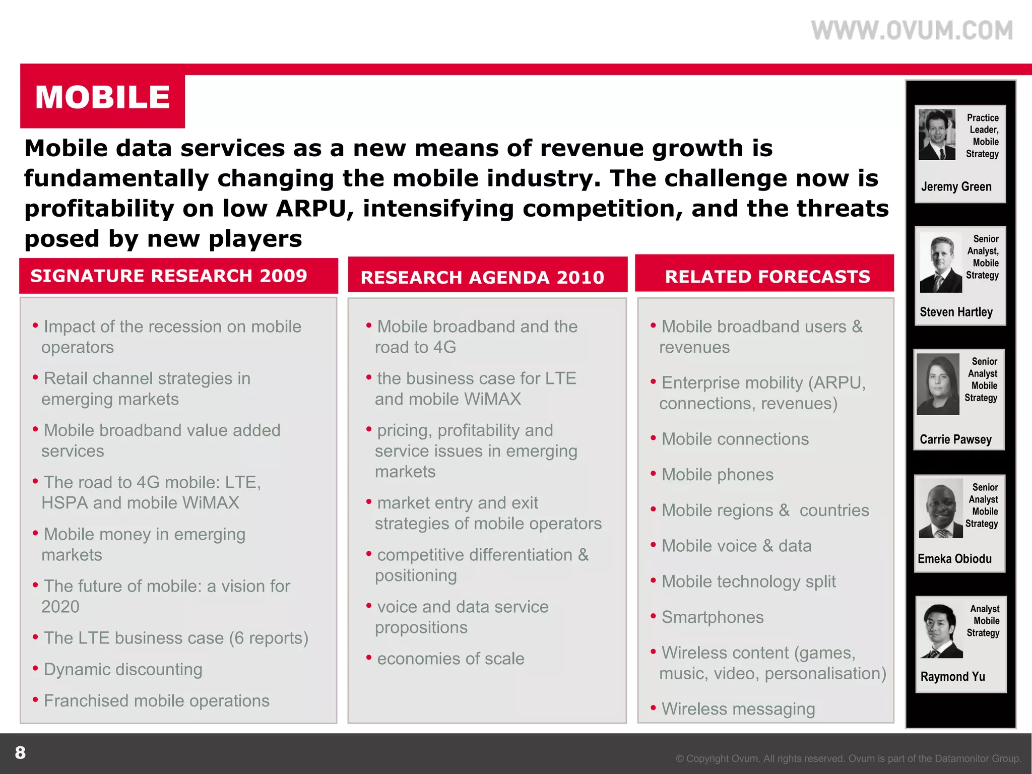 Ovum Telecom Advisory Overview General | PPT