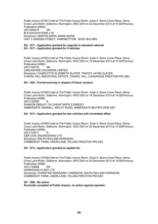 OFFICE OF THE TRAFFIC COMMISSIONER (NORTH WEST OF ENGLAND) | PDF