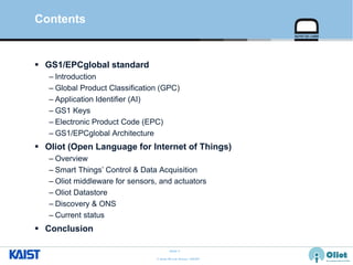 GS1 EPCglobal framework and Oliot Project Overview | PDF