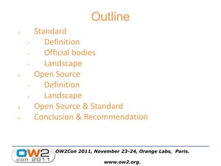 Open Source and Standardization | PPT