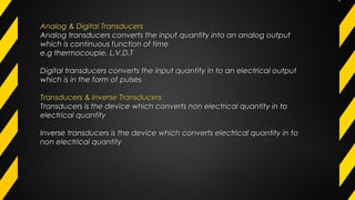 introduction to transducer | PPT | Computer Peripherals | Computing