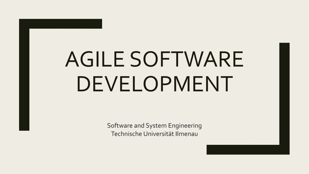Agile Software Development Ppt
