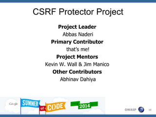 OWASP CSRF Protector | PPT