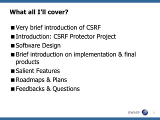 OWASP CSRF Protector | PPTX