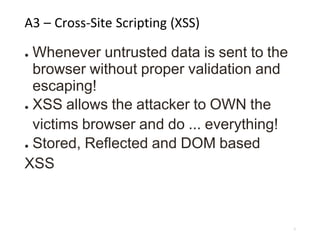 Owasp & php | PPTX | Web Development | Internet