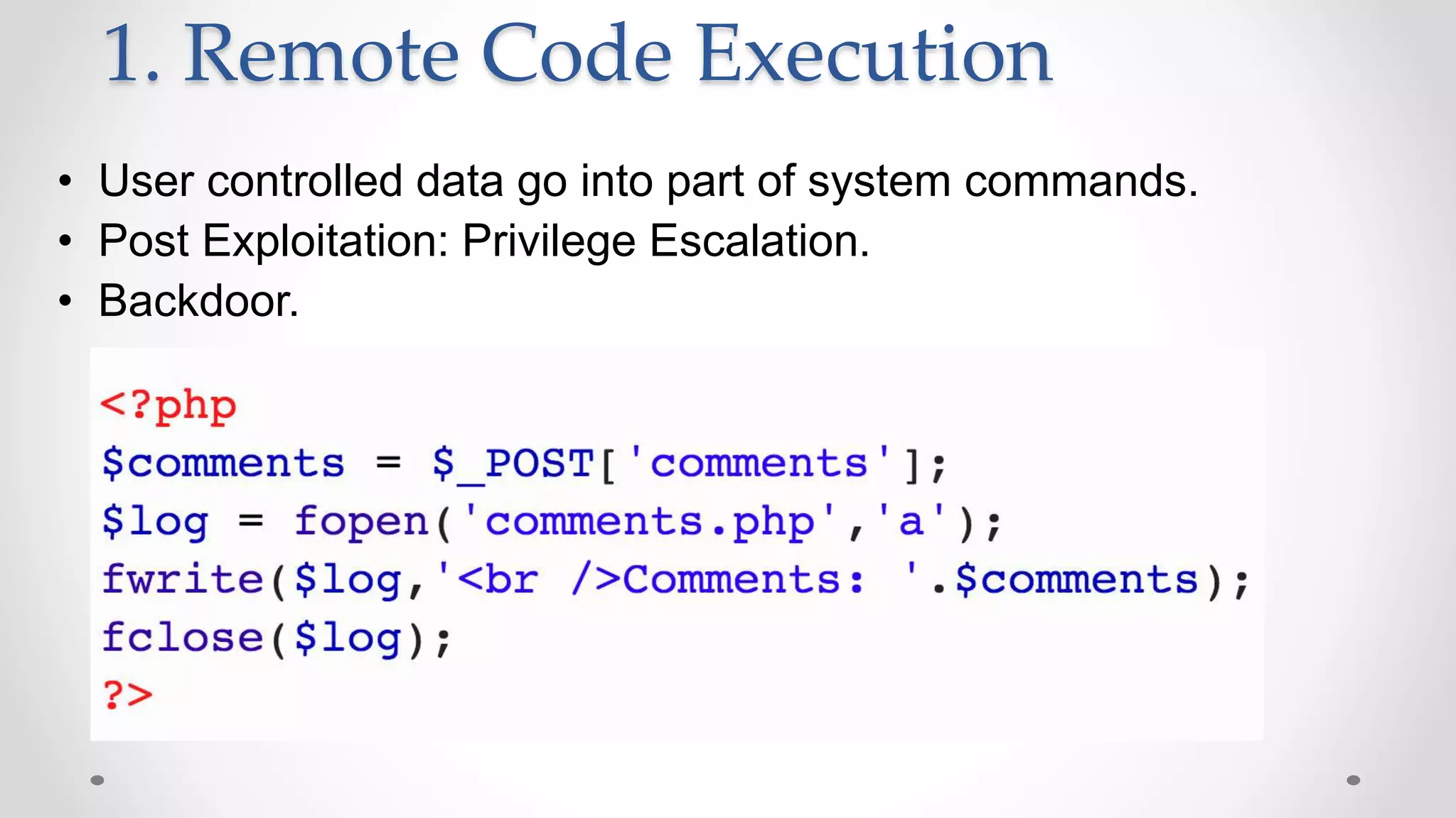 OWASP A1 - Injection | The art of manipulation | PPTX