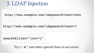 OWASP A1 - Injection | The art of manipulation | PPTX