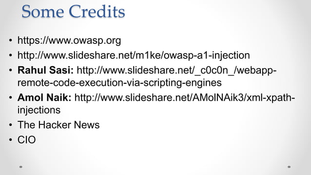 OWASP A1 - Injection | The art of manipulation | PPT