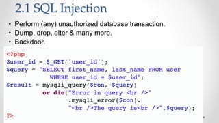 OWASP A1 - Injection | The art of manipulation | PPTX