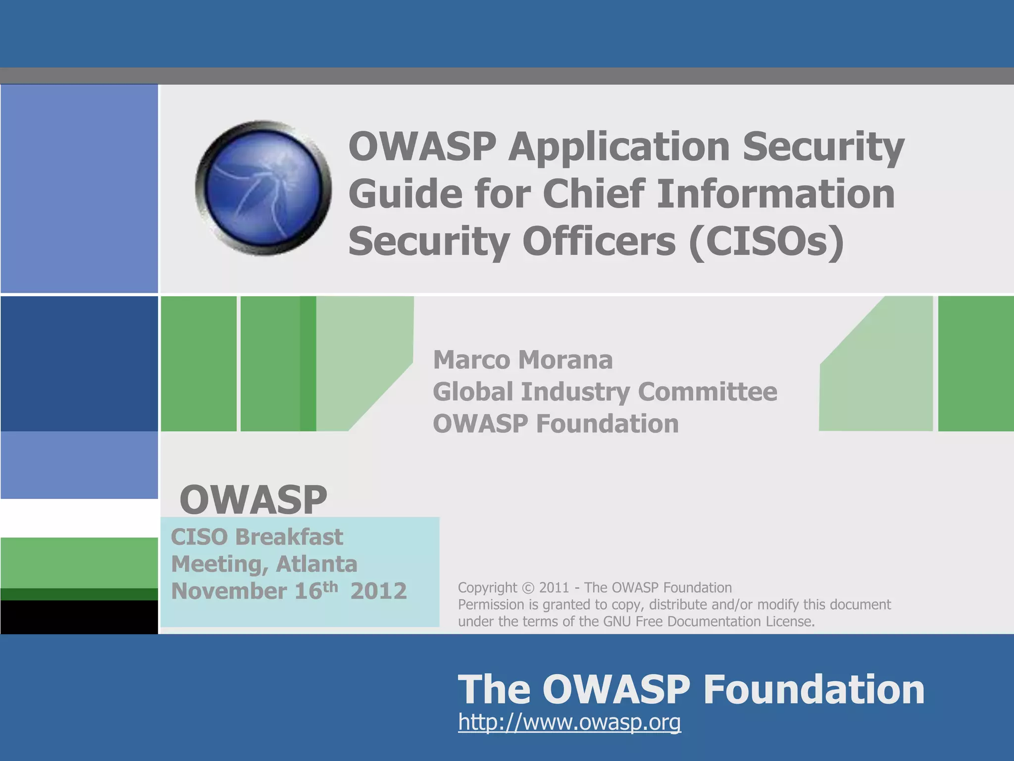 Owasp atlanta-ciso-guidevs1 | PPT