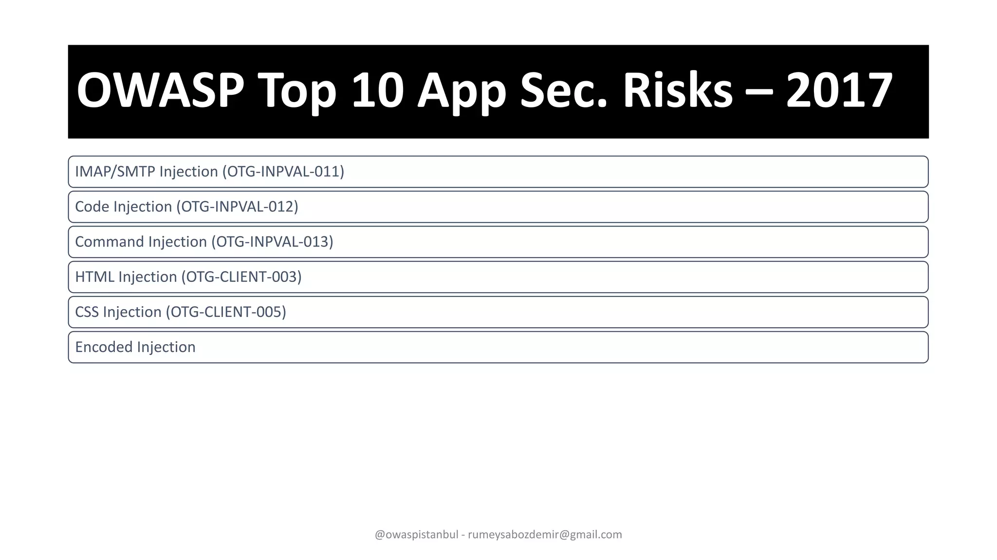Broken Authentication | OWASP Istanbul | PPT