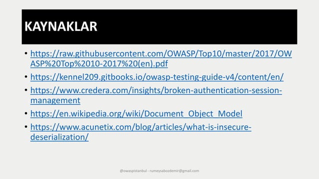 Broken Authentication | OWASP Istanbul | PPT