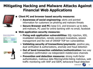 Owasp e crime-london-2012-final | PPTX | Web Development | Internet