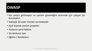 Burp Suite SQL Injection Attack | OWASP Istanbul | PPT