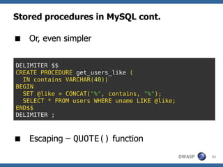 SQL Injection: complete walkthrough (not only) for PHP developers | PPT
