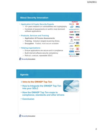 OWASP Top Ten in Practice | PDF | Web Development | Internet