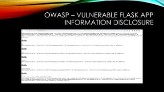 OWASP-VulnerableFlaskApp | PDF | Web Development | Internet