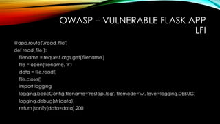 OWASP-VulnerableFlaskApp | PDF | Web Development | Internet