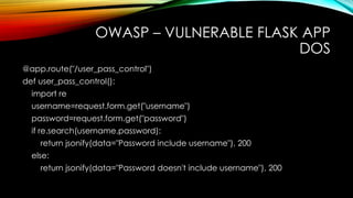 OWASP-VulnerableFlaskApp | PDF | Web Development | Internet