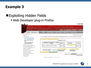 OWASP WebGoat and PANTERA Web Assessment Studio Project. | PPT