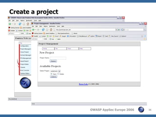 OWASP WebGoat and PANTERA Web Assessment Studio Project. | PPT