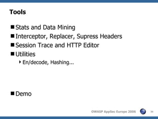 OWASP WebGoat and PANTERA Web Assessment Studio Project. | PPT
