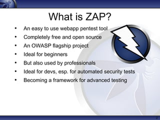 OWASP 2012 AppSec Dublin ZAP Intro | ODP
