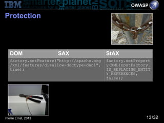 XML Attack Surface - Pierre Ernst (OWASP Ottawa) | PPT