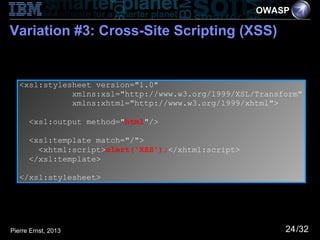 XML Attack Surface - Pierre Ernst (OWASP Ottawa) | PPT