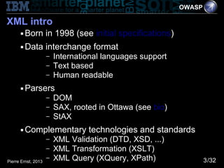 XML Attack Surface - Pierre Ernst (OWASP Ottawa) | PPT