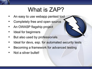 OWASP 2013 AppSec EU Hamburg - ZAP Innovations | ODP