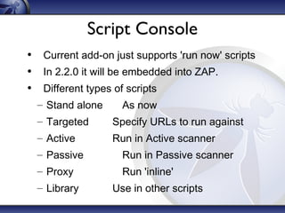 OWASP 2013 AppSec EU Hamburg - ZAP Innovations | ODP