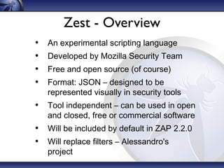 OWASP 2013 AppSec EU Hamburg - ZAP Innovations | ODP