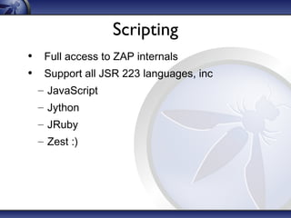OWASP 2014 AppSec EU ZAP Advanced Features | ODP