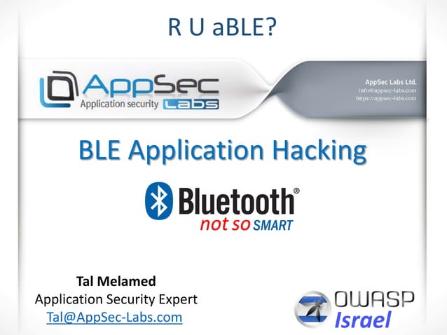 R U aBLE? BLE Application Hacking | PPT