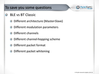 R U aBLE? BLE Application Hacking | PPT