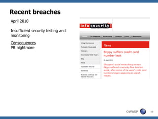 OWASP - Building Secure Web Applications | PPT