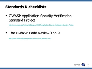 OWASP - Building Secure Web Applications | PPT